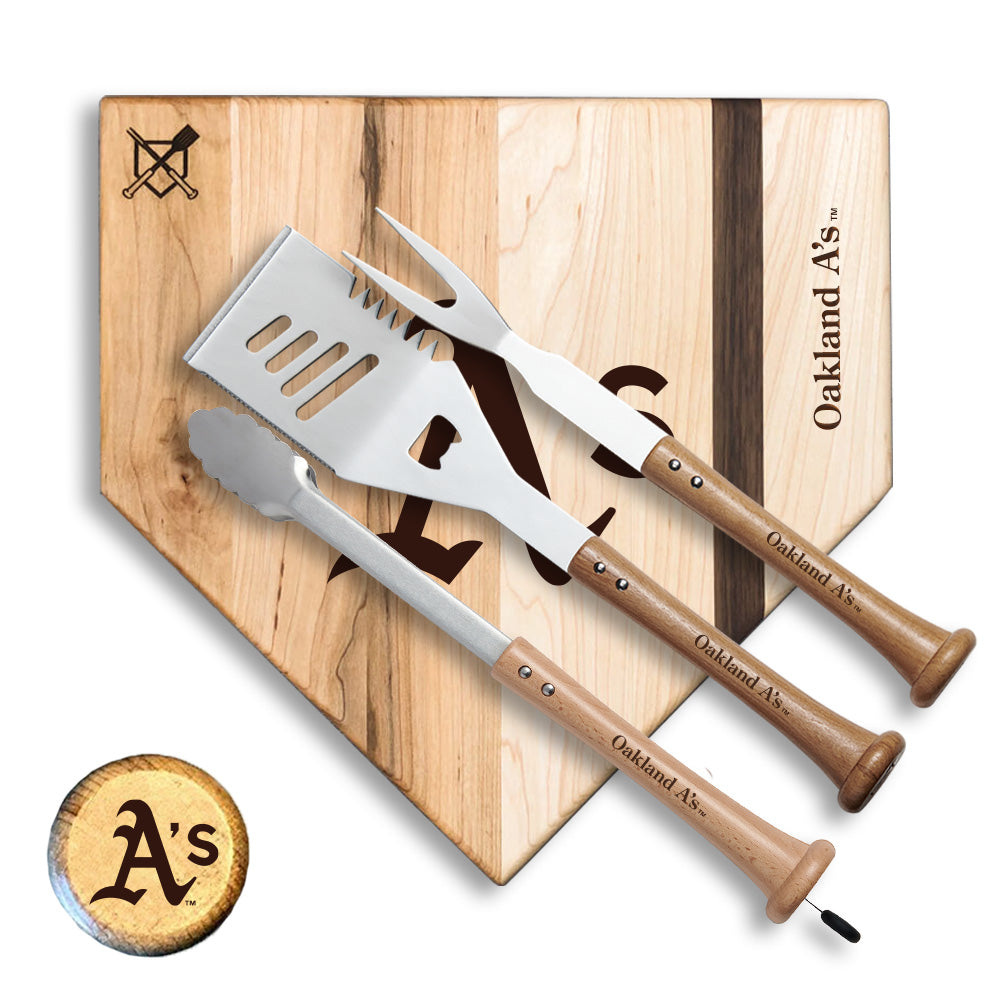 Oakland Athletics Grill Tools & Boards – Baseball BBQ