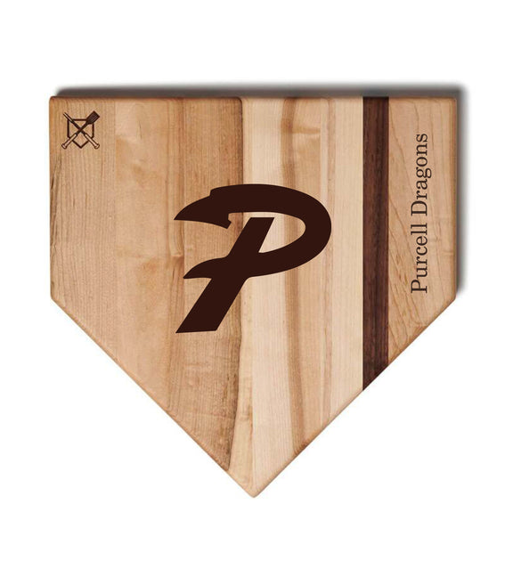 Purcell Dragons Home Plate Cutting Boards | Choose Your Size – Baseball BBQ
