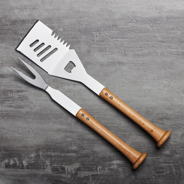 Turn Two Grill Tool Set with Baseball Bat Handle – Baseball BBQ